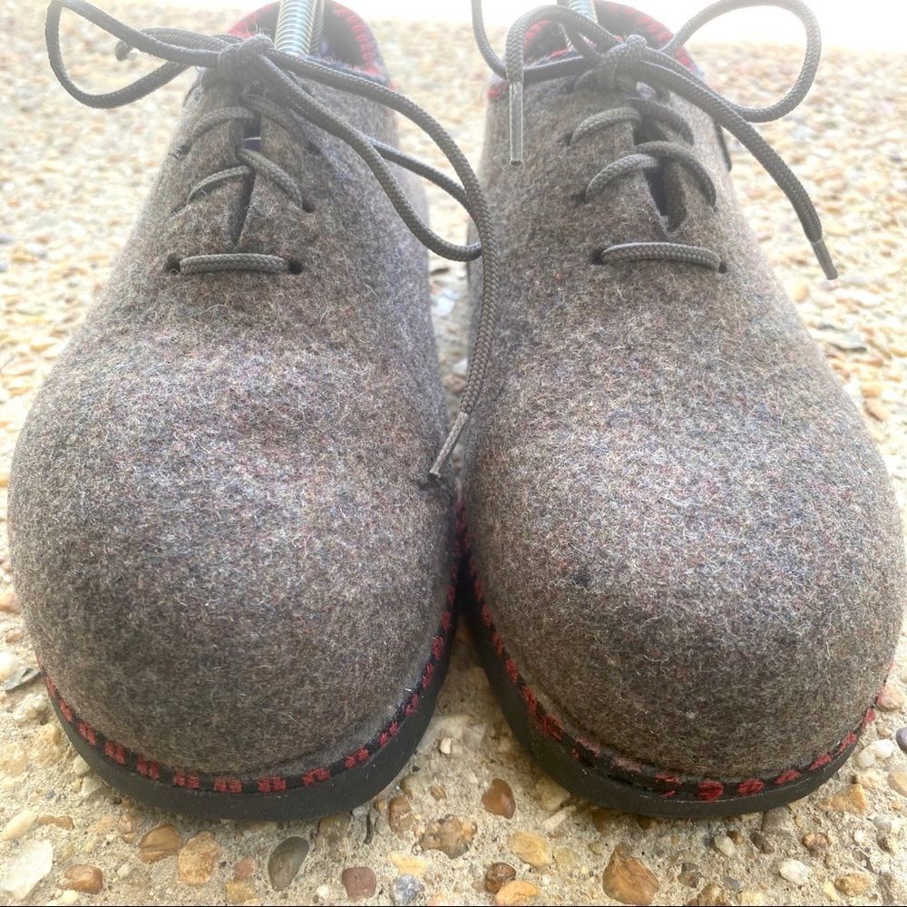 Wild N Wooly By Stegmann Pure Wool Lace Up Shoes 7 - Gem